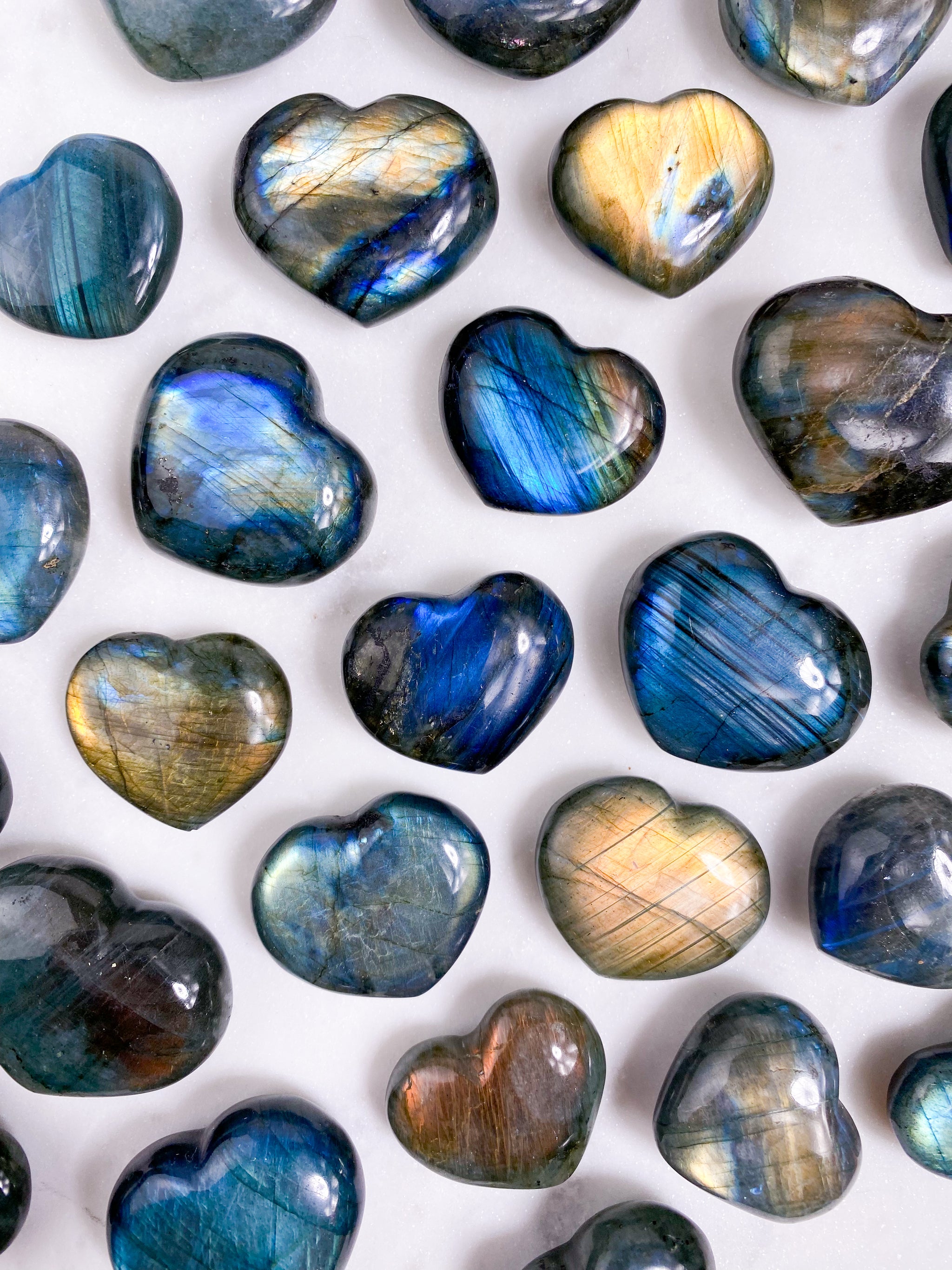 Labradorite Hearts