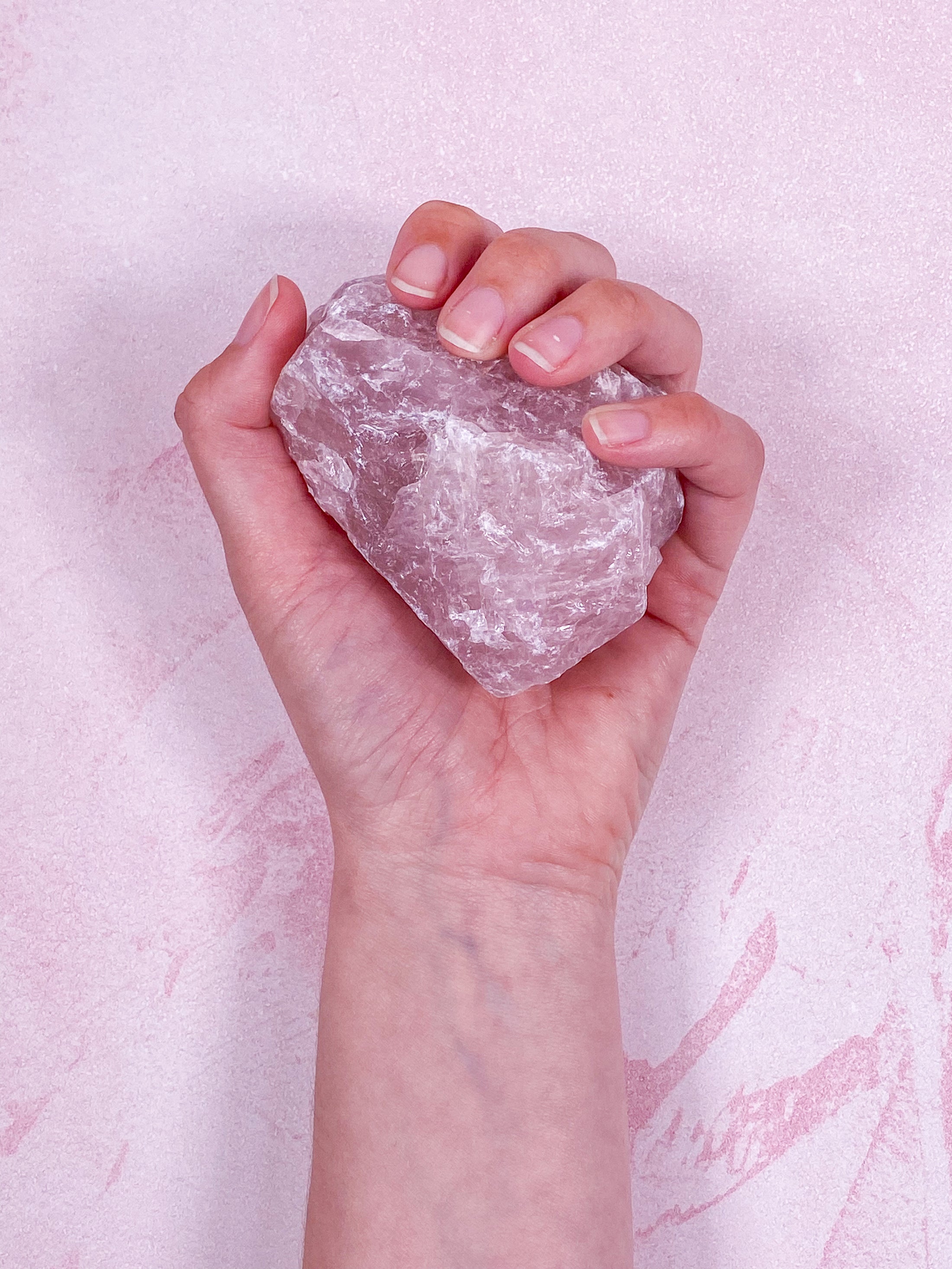 Kæmpe Rosakvarts Rå